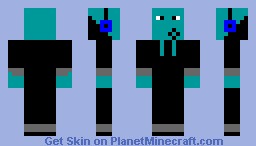 blue gamer man Minecraft Skin