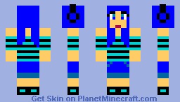 Blue Girl Minecraft Skin
