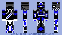 Blue Robot Knight Minecraft Skin