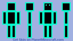 blue robot Minecraft Skin