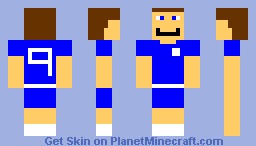 soccer player blue Minecraft Skin