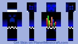 Techno Creeper Plz download or diamond for more Minecraft Skin