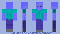 blue zombie Minecraft Skin