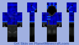 Blue Hood Mage v2 Minecraft Skin