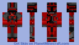 Red Mandalorian Armor Minecraft Skin