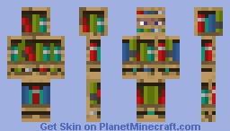 Bookshelf ghille suit Minecraft Skin
