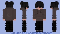 Boy with a Gray hoodie (Remake) Minecraft Skin