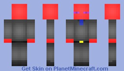 Red Enderman in a suit (shaded) Minecraft Skin