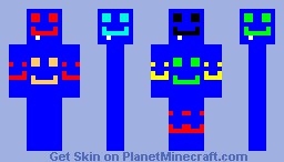 blu smily guy Minecraft Skin