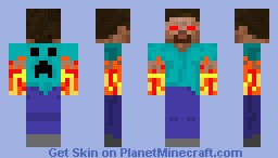 burning steve Minecraft Skin