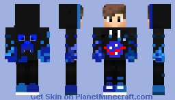 Nasa boy sweatshirt (flaming arms) Minecraft Skin