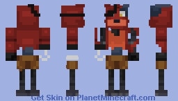 Withered Foxy (remastered) Minecraft Skin