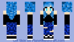 Bit of Blue Cute Girl Minecraft Skin