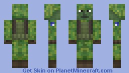Camouflage Soldier (with 3D helmet!) Minecraft Skin