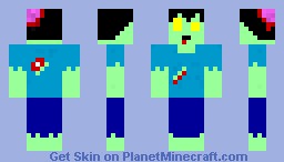Cartoon Zombie (much better in preview) Minecraft Skin