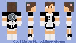 Cat Maid X33N With Logo Minecraft Skin