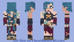 Thaaaaat's me!! [Jinx, Arcane] Minecraft Skin