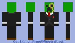 Sir Creeper (With Monocle) Minecraft Skin
