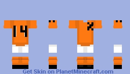Cruyff Netherlands Kit Minecraft Skin