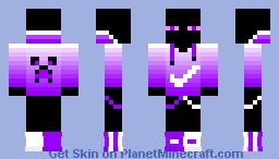 Purple-White Enderman Minecraft Skin
