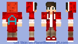 red jacket boy Minecraft Skin