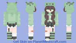 Green axolotl {girl} Minecraft Skin