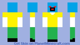Blue mask warrior Minecraft Skin