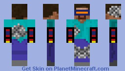 Steve Cyborg Minecraft Skin