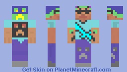 Half man half creeper angel Minecraft Skin