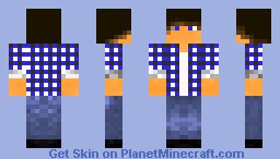 Guy with blue checkered shirt Minecraft Skin