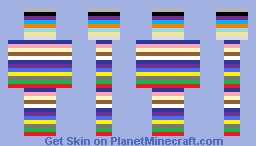 Rainbow man (he eats you with happiness) Minecraft Skin