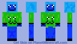 Green´n´Blue Smile Minecraft Skin