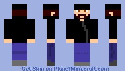 Notch (him in his black hat and jacket) Minecraft Skin
