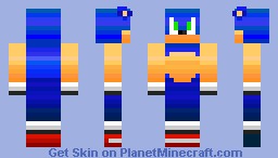 Sonic texture pack sonic skin Minecraft Skin