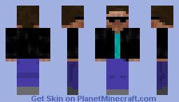 Leather Jacket Steve Minecraft Skin