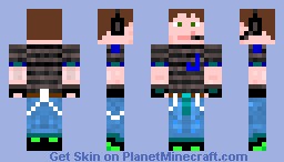 Rock Guy, with headphones and gloves Minecraft Skin