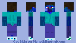 Blue Steve Minecraft Skin
