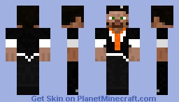 Suit w/ Orange Tie Minecraft Skin