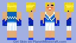 Blue Cheerleader Minecraft Skin
