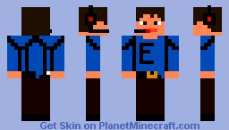 blue gamer Minecraft Skin