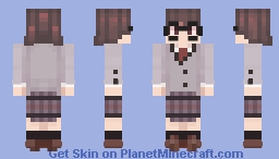 Hahari Hanazono (School) - 100 Girlfriends Minecraft Skin