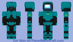 Among Us - Cyan Male Minecraft Skin