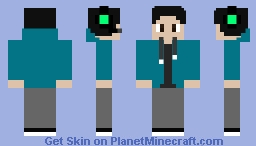 Cyan Gamer Minecraft Skin