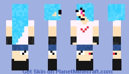 Classic NuSky (Demon Form) (FNF) Minecraft Skin