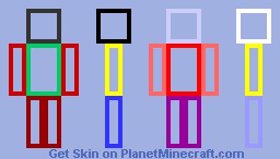 colourful outline guy Minecraft Skin
