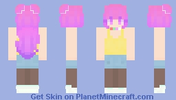 purple hair// hair gradient girl Minecraft Skin
