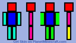 Colour Block Guy [Read Description] Minecraft Skin