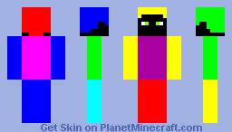 Rainbow Man Minecraft Skin