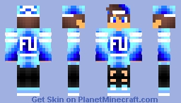 Ice Blue Boy Skin Minecraft Skin