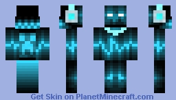 cool neon blue skin Minecraft Skin